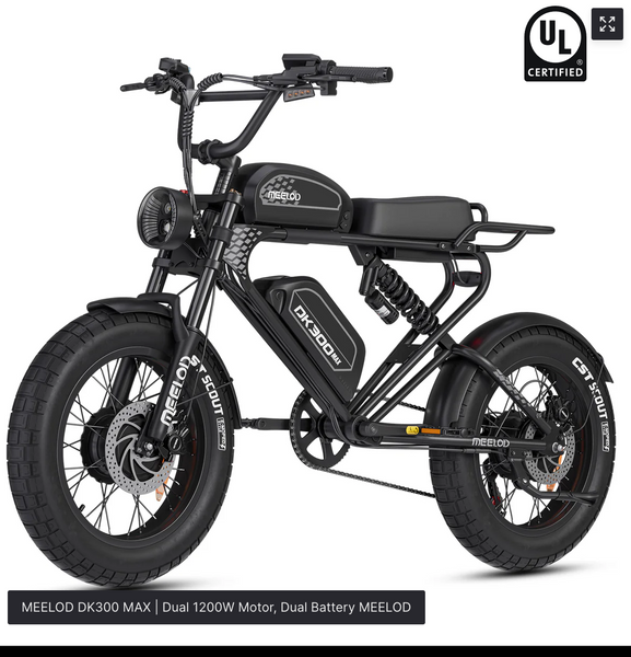 Meelod DK300 Max Dual Motor Dual Battery Full Suspension Electric Bike ...