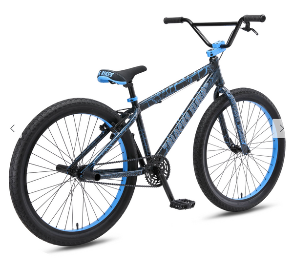 SE Bikes Blocks Flyer 26 BMX Bike Blue Crackle 2026 – Bikecraze | Bike Shop